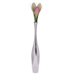 Wohnling Deko Vase Bottle S Design Alu Aluminium-Dekoration Wohndeko modern Blumenvase silber Tischdeko Desig