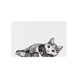 Trixie Place Mat Cat 44 × 28 cm white/black