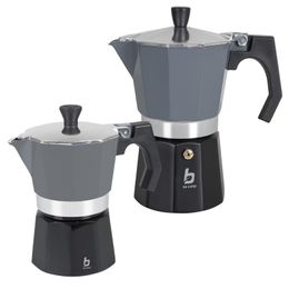 BO-CAMP Espressokocher Percolator - Kaffee Kocher Espresso Kanne Alu 2-6 Tassen Variante: 6 Tassen
