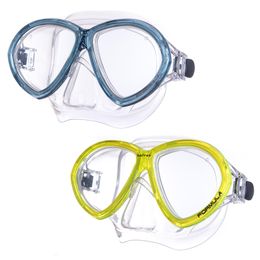 SALVAS Tauch Maske Formula Schnorchel Schwimm Brille Beschlag Silikon Erwachsene Farbe: gelb