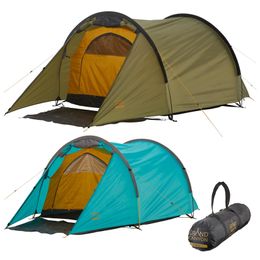 Grand Canyon Tunelzelt Robson 2 Personen Zelt Familien Camping Leicht Vorraum Farbe: Capulet Olive