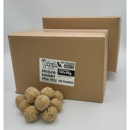 2x Futterbauer ca.100x 90g Meisenknödel mit Insekten ohne Netz Vogelfutter Wildvogelfutter