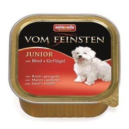 animonda vom Feinsten Junior Rind & Geflügel 22 x 150g Schale Hundefutter