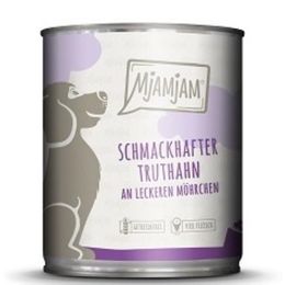 MjAMjAM schmackhafter Truthahn an leckeren Möhrchen 6 x 800g Dose Hundefutter