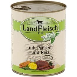 LANDFLEISCH Dog Pur Pansen & Reis 6 x 800g