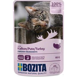 Bozita Pouch Häppchen in Soße mit Pute 12 x 85g Katzenfutter