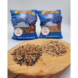 Kombiangebot 10kg Fettfutter & 10kg Streufutter Vogelfutter Wildvogelfutter