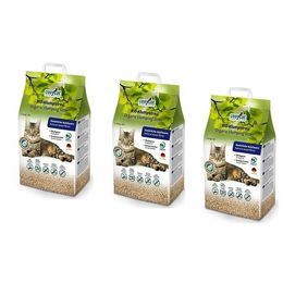 3x 20 L CosyCat Bio-Klumpstreu FEIN aus Holz 100% natürliches Katzenstreu 60L