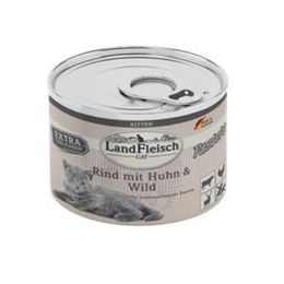 LANDFLEISCH Cat Kitten Pastete Rind, Huhn & Wild 6 x 195g