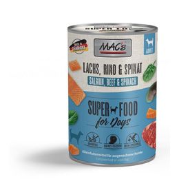 MACs Dog Lachs, Rind & Spinat 6x 400g Dose Hundefutter