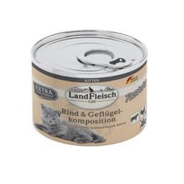 LANDFLEISCH Cat Kitten Pastete Rind & Geflügelkomposition 6 x 195g