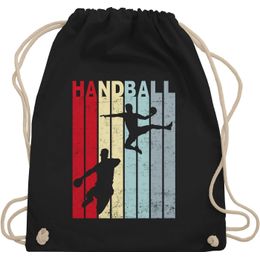 Shirtracer Turnbeutel Handballspieler Vintage