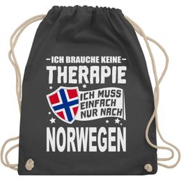 Shirtracer Turnbeutel Ich brauche keine Therapie Ich muss einfach nur nach Norwegen