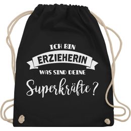 Shirtracer Turnbeutel Ich bin Erzieherin was sind deine Superkräfte