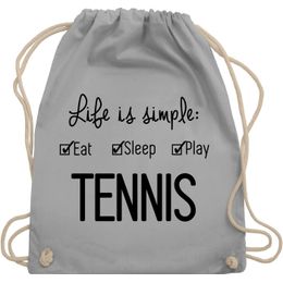 Shirtracer Turnbeutel Life is simple Tennis