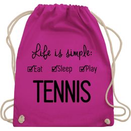 Shirtracer Turnbeutel Life is simple Tennis