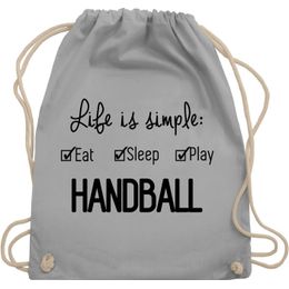 Shirtracer Turnbeutel Life is simple Handball