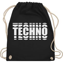 Shirtracer Turnbeutel Techno Festival Outfit Geschenk Musik Disco Party