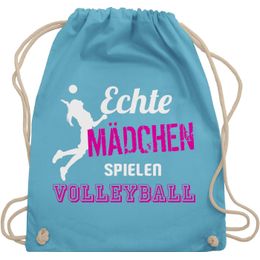 Shirtracer Turnbeutel Echte Mädchen spielen Volleyball