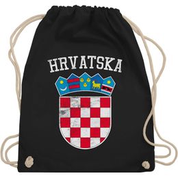 Shirtracer Turnbeutel Kroatien Wappen Hrvatska Krotatisch