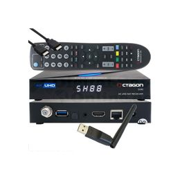 Octagon SX88 4K UHD S2+IP Multistream SAT Receiver + 150 Mbits Wifi Stick SAT-Receiver