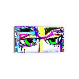 DEQORI Glasbild 'Graffiti Augenpartie'