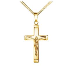 JEVELION Kreuzkette Kruzifix Kreuz Anhänger 333 Gold (Goldanhänger