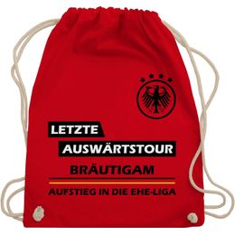 Shirtracer Turnbeutel Letzte Auswärtstour Bräutigam