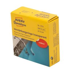 Avery Zweckform Etikett 3510 Verstärkungsringe ⌀13 mm transparent 500 Stk Lochverstärker