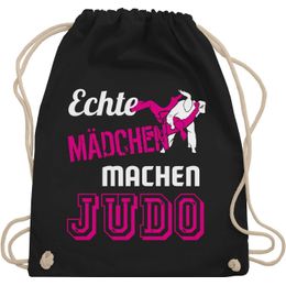 Shirtracer Turnbeutel Echte Mädchen machen Judo