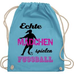 Shirtracer Turnbeutel Echte Mädchen spielen Fußball