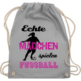 Shirtracer Turnbeutel Echte Mädchen spielen Fußball