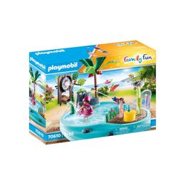 Playmobil® Konstruktionsspielsteine Family Fun Spaßbecken mit Wasserspritze