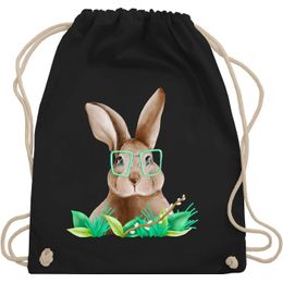 Shirtracer Turnbeutel Hase mit Brille