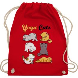 Shirtracer Turnbeutel Yoga Cats