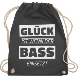 Shirtracer Turnbeutel Glück ist wenn der Bass einsetzt