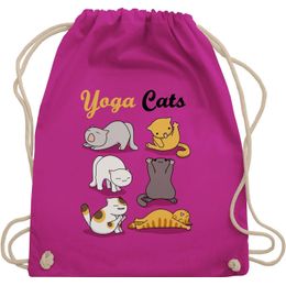 Shirtracer Turnbeutel Yoga Cats