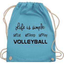 Shirtracer Turnbeutel Life is simple Volleyball