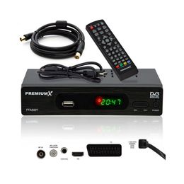 PremiumX FTA 540T Full HD Digital DVB-T2 Receiver USB SCART HDMI Antennenkabel DVB-T2 HD Receiver