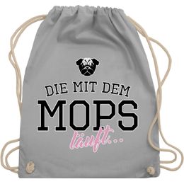 Shirtracer Turnbeutel Die mit dem Mops läuft