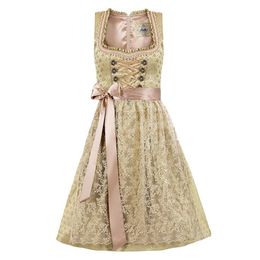 Trachten24.de Dirndl Midi Dirndl Karla grün (2-tlg) Rockteil 60cm