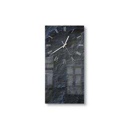DEQORI Wanduhr 'Schieferfassade' (Glas Glasuhr modern Wand Uhr Design Küchenuhr)