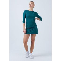 SPORTKIND Funktionsshirt Tennis 3/4 Longsleeve Shirt Mädchen & Damen petrol grün