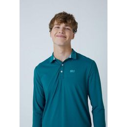 SPORTKIND Funktionsshirt Golf Polo Shirt Langarm Jungen & Herren petrol grün