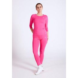 SPORTKIND Funktionsshirt Tennis 3/4 Longsleeve Shirt Mädchen & Damen hibiscus pink