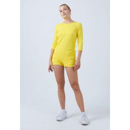 SPORTKIND Funktionsshirt Tennis 3/4 Longsleeve Shirt Mädchen & Damen gelb