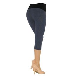 YESET Umstandshose Umstand Capri 3/4 Leggings Baumwolle mit Taschen jeans L-38