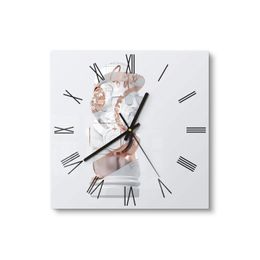 DEQORI Wanduhr 'Antike Büste aufgepeppt' (Glas Glasuhr modern Wand Uhr Design Küchenuhr)