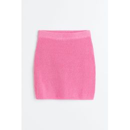 H&M H&M Gerippter Strickrock Rosa, Röcke in Größe XXL. Farbe: Pink