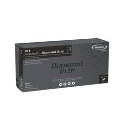 MaiMed Einweghandschuhe MaiMed Diamond Grip Nitril Einmal-Schutzhandschuh Schwarz 50 Stück